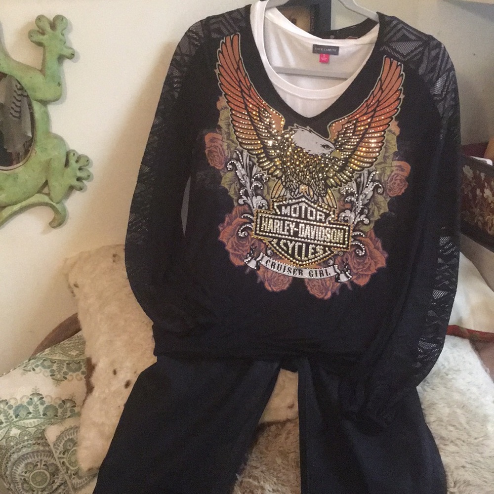 New Harley Davidson Bling Eagle Cruiser Girl Lace! - Gem